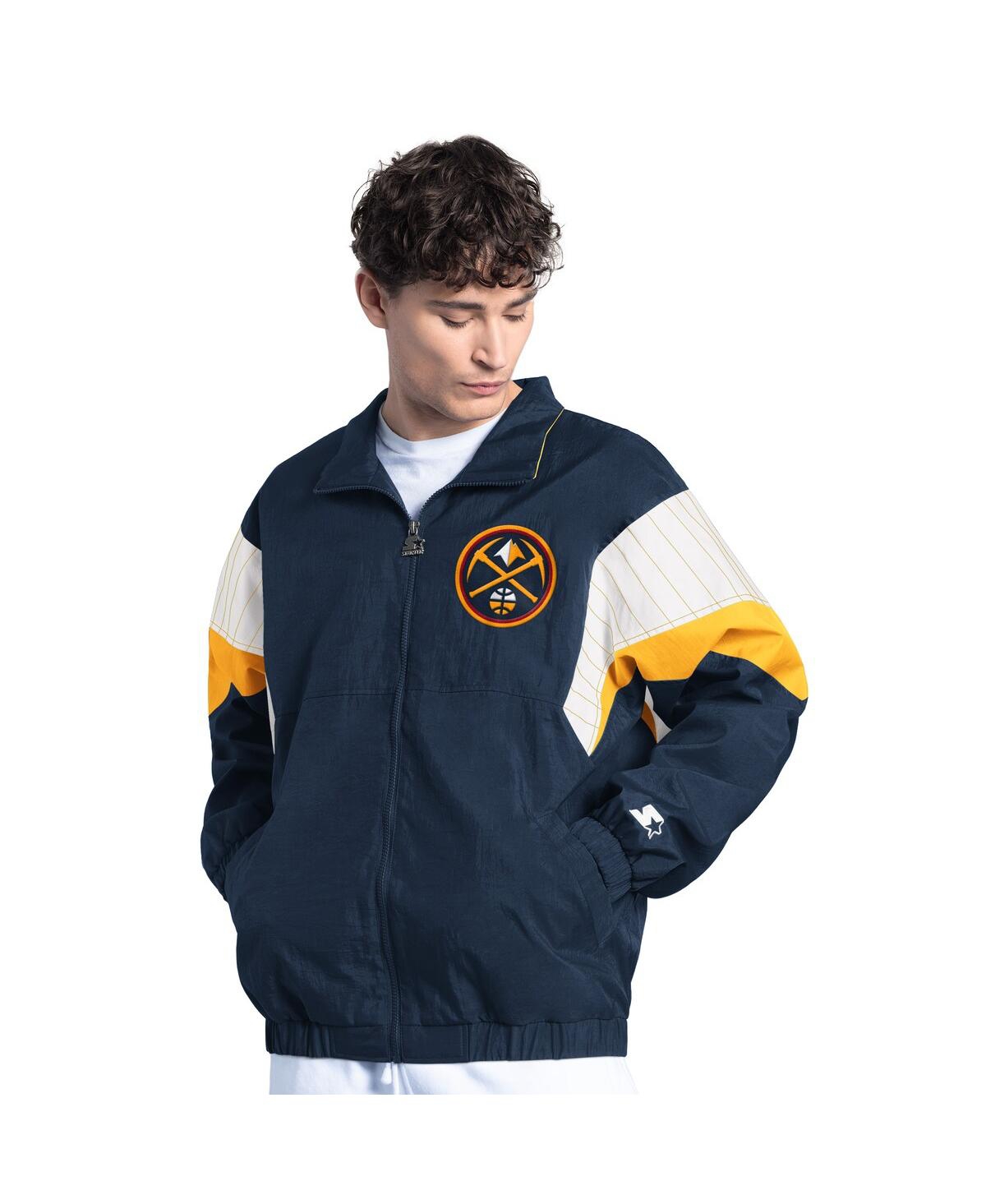 Click here for Starter Mens Navy Denver Nuggets Yard Line Full-Zi... prices