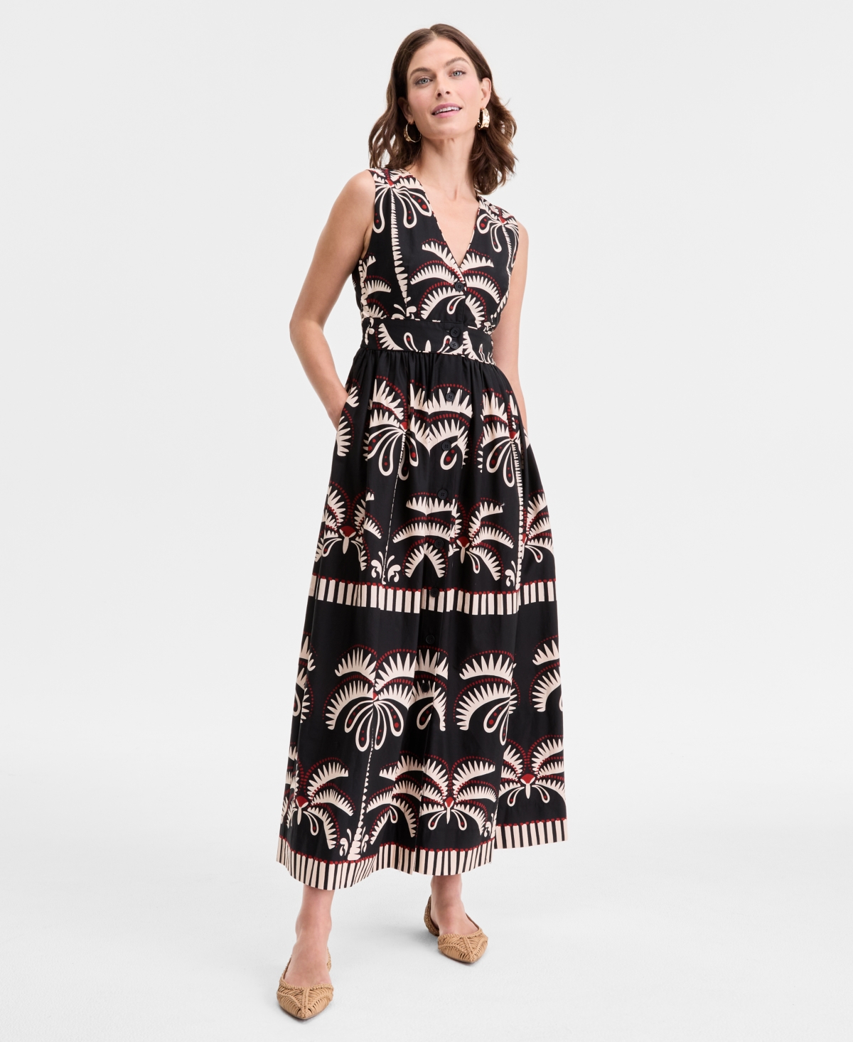 Click here for I.n.c. International Concepts Womens Printed Butto... prices