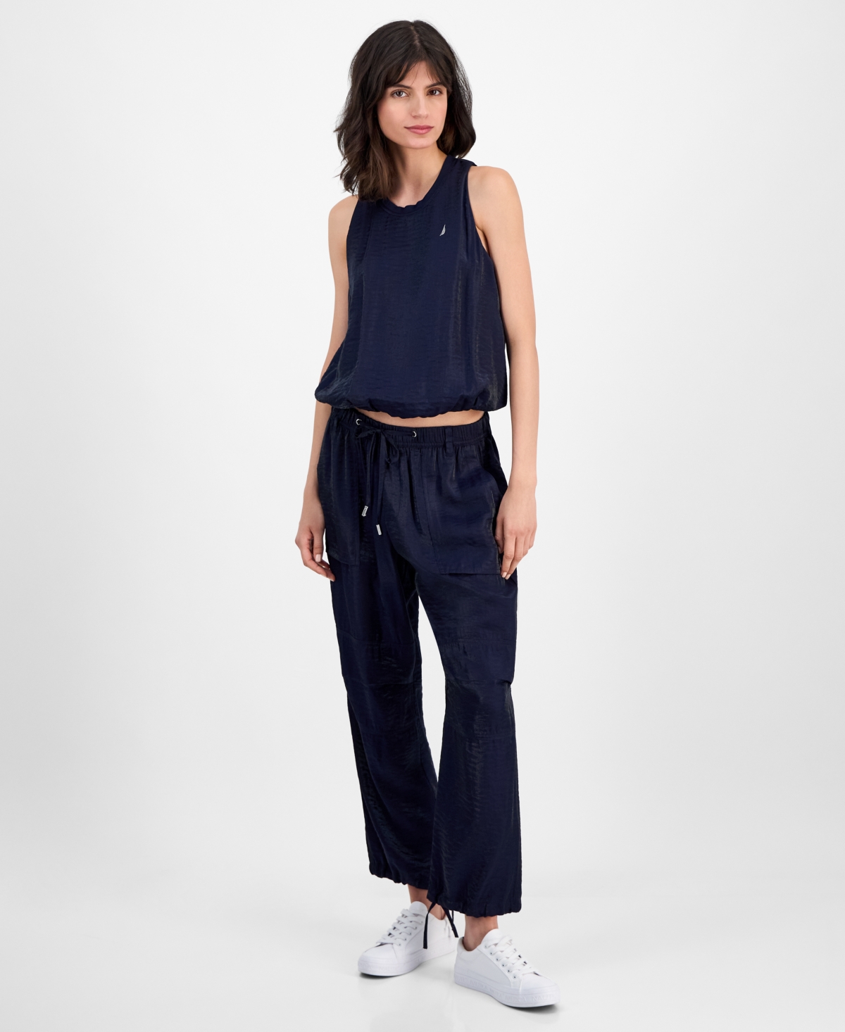 Click here for Nautica Jeans Womens Drawstring Pull-On Utility Pa... prices