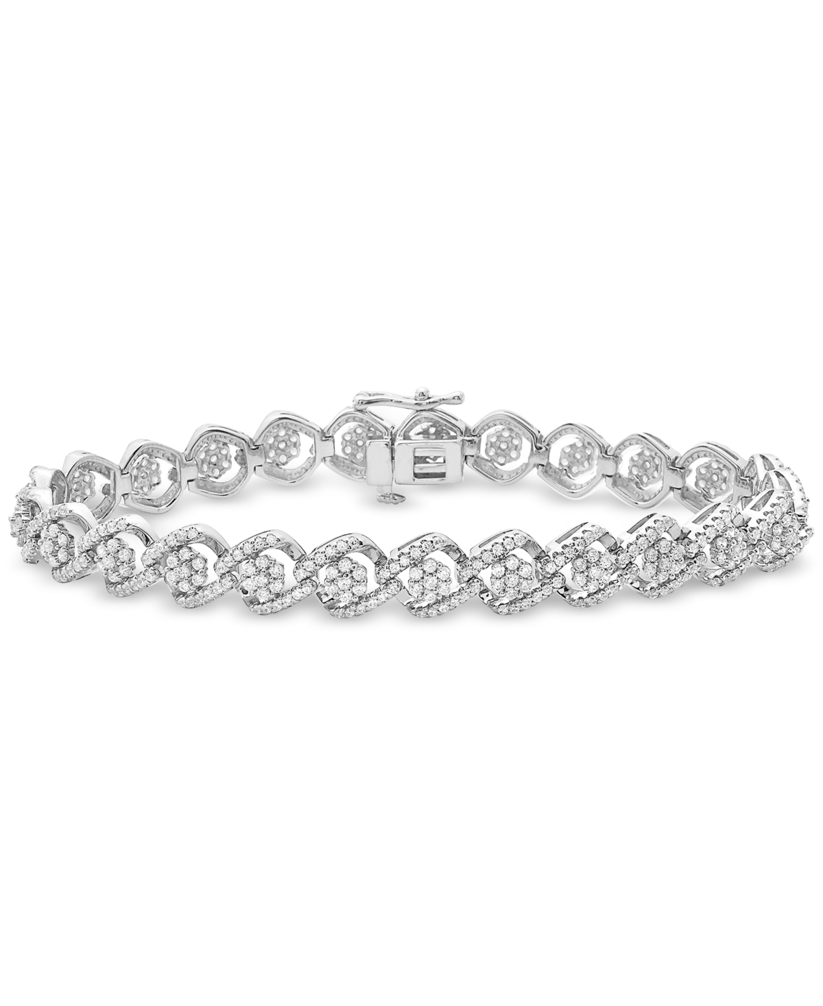 Click here for Diamond Link Bracelet (3 ct. t.w.) in 10k White Go... prices