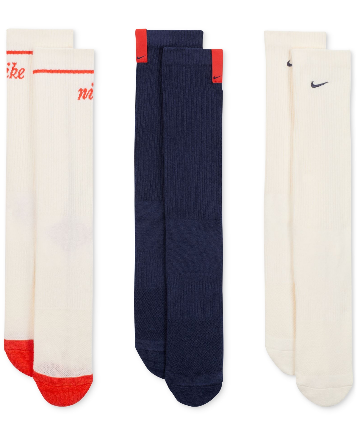 Click here for Nike Unisex 3-Pk. Everyday Plus Cushioned Crew Soc... prices