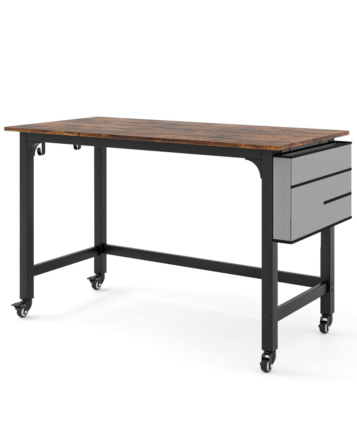 Click here for 48 Inch Rolling Computer Desk with Metal Frame for... prices