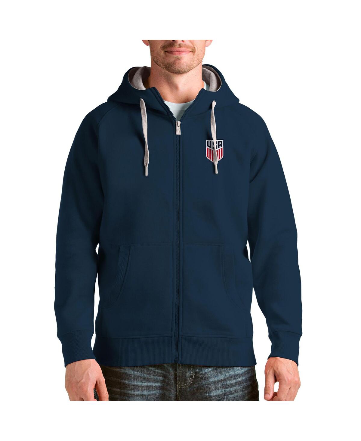 Click here for Antigua Mens Navy Usmnt Victory Full-Zip Hoodie Sw... prices