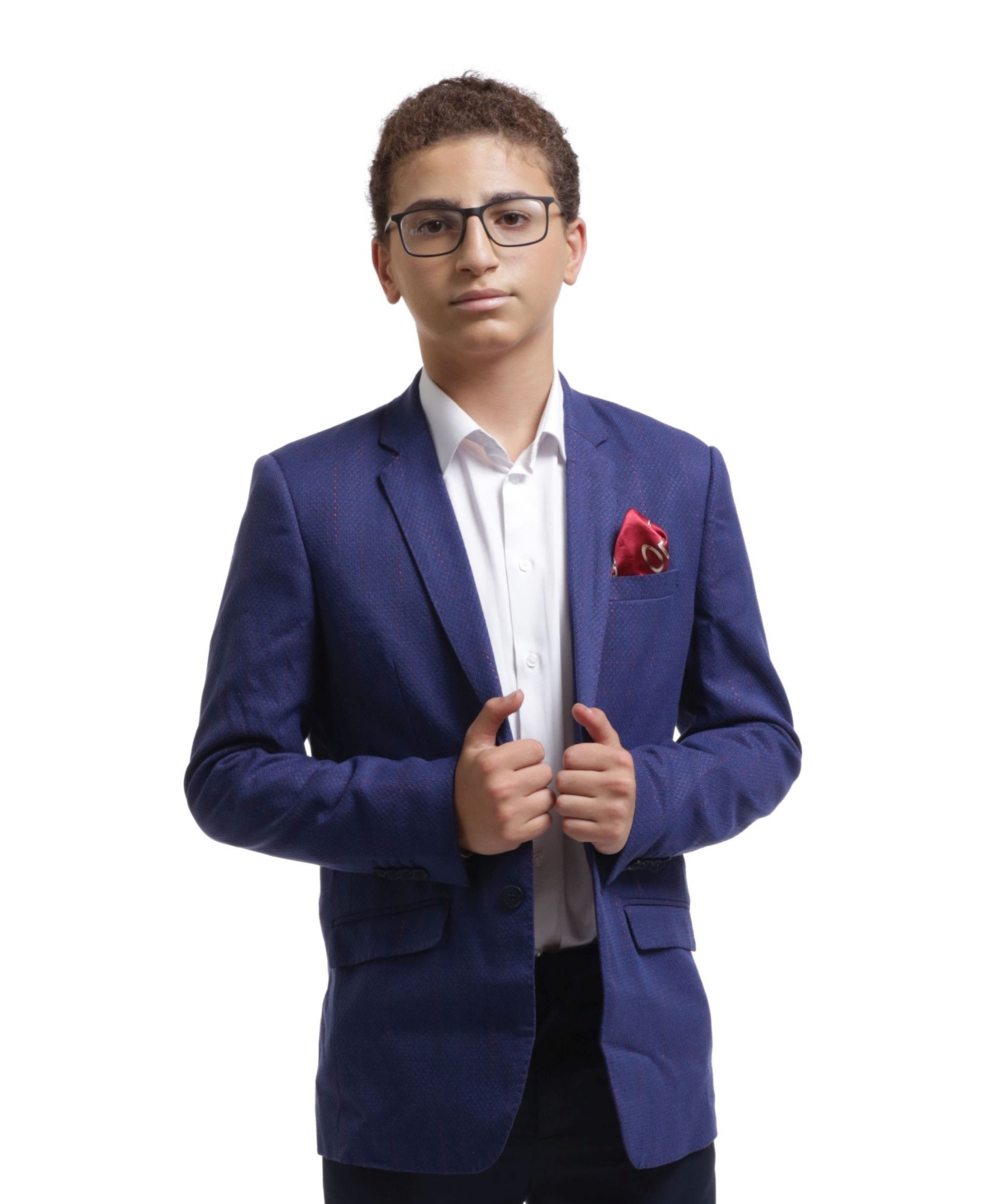 Click here for Elie Balleh Boys Blue Slim Fit Digital Rain Jacket... prices
