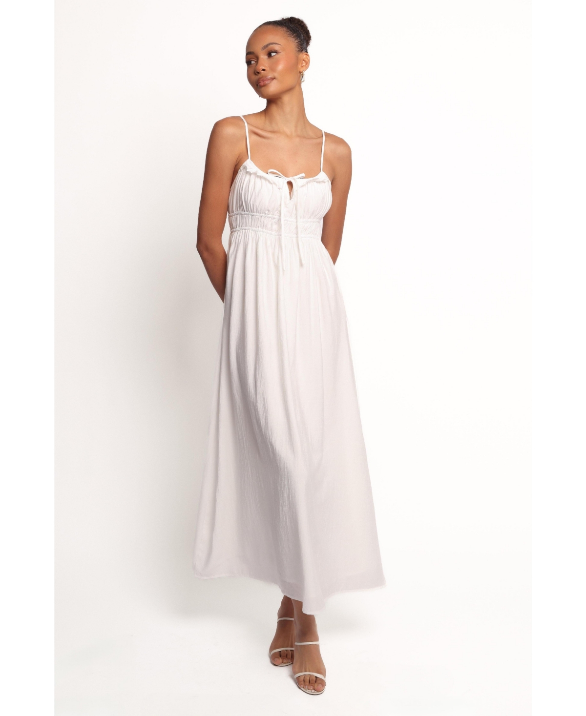 Click here for Petal and Pup Ceres Maxi Dress - White prices
