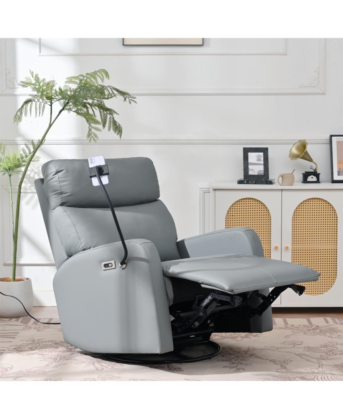 Click here for 270 Power Recliner with Usb Ports & Glide - Blue g... prices