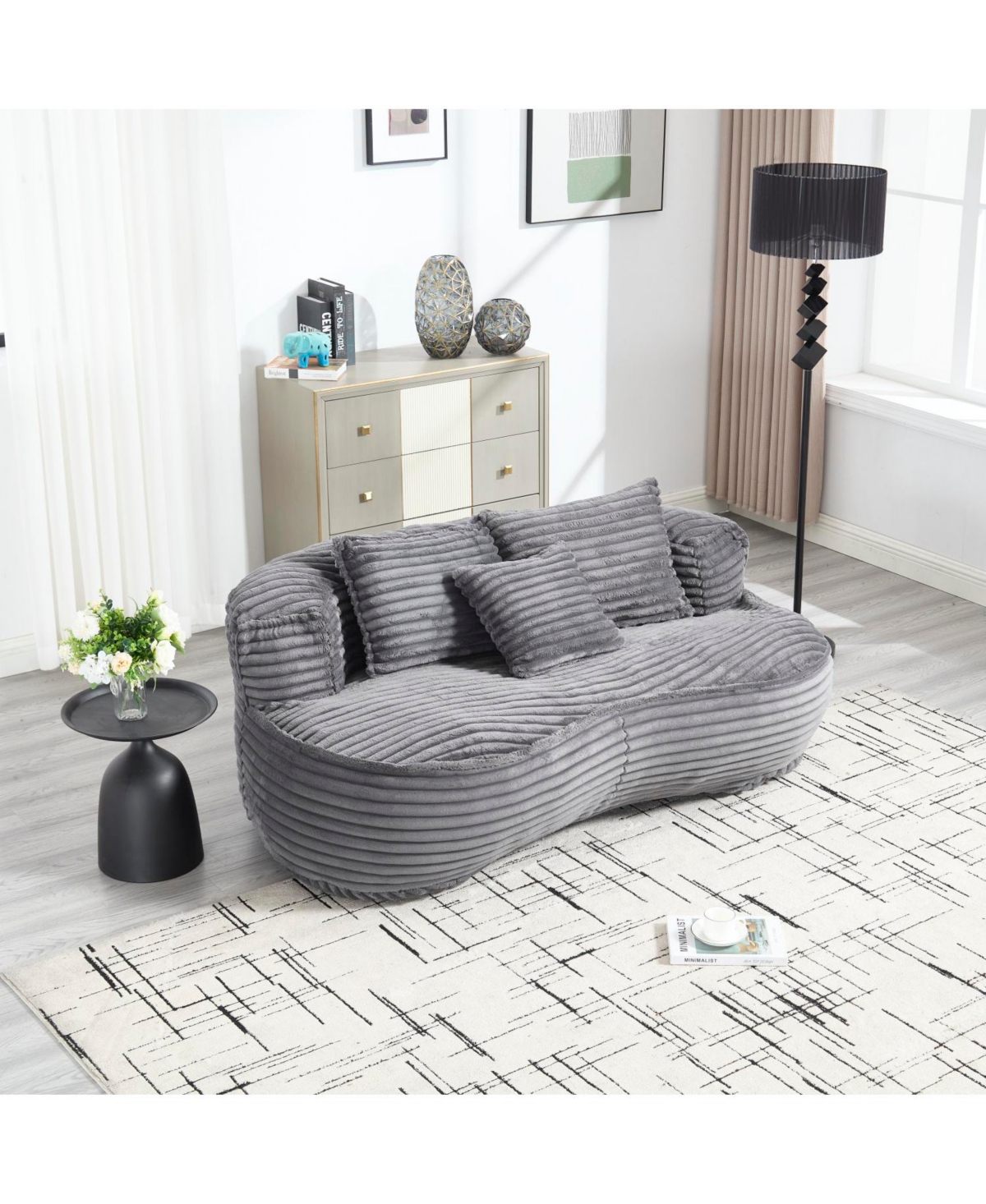 Click here for Streamdale Plush Bean Bag Sofa Cozy Lounger for Ad... prices