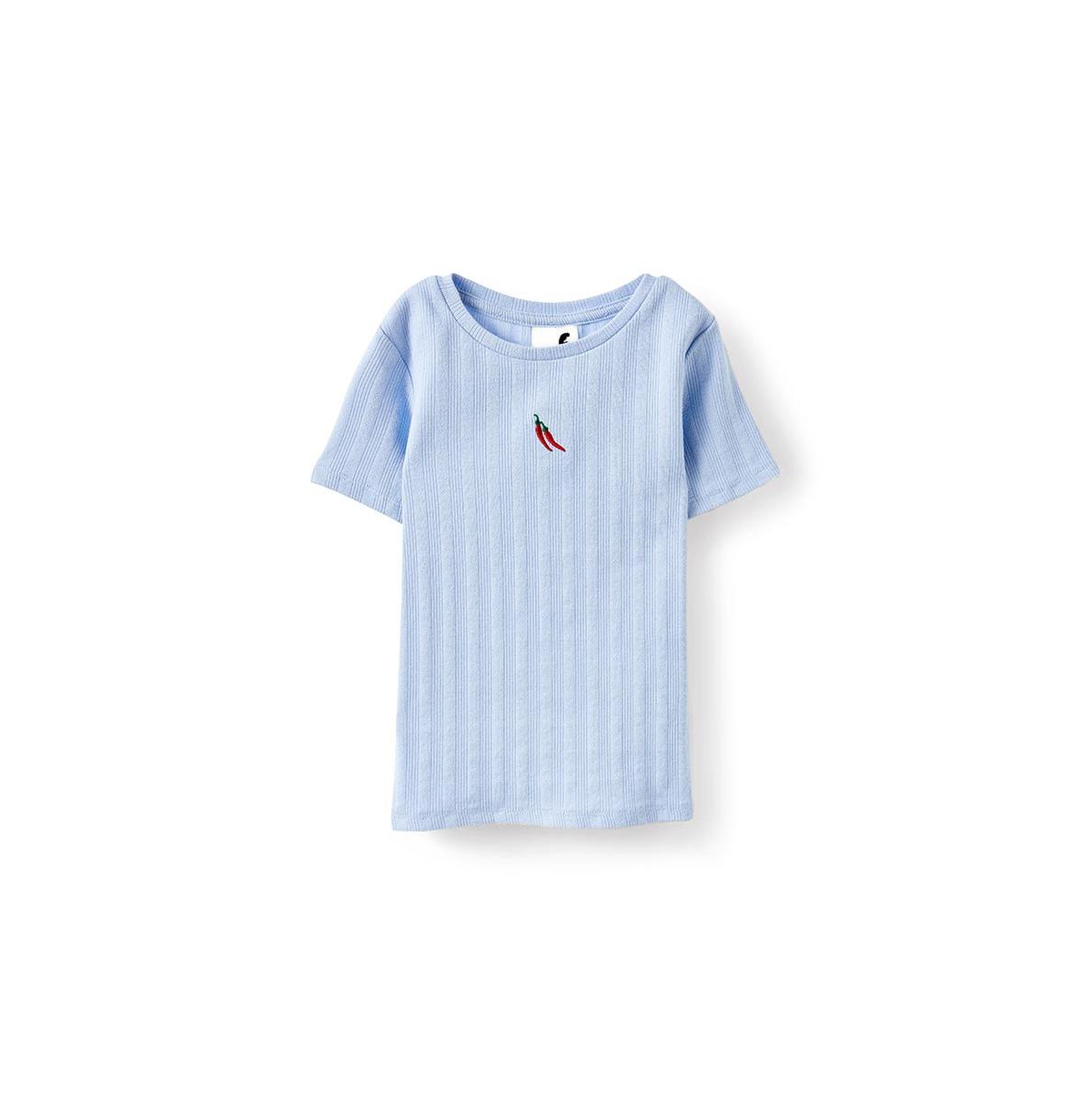 Click here for Cotton On Little Girls Raya Tee - Dawn blue/chilli... prices