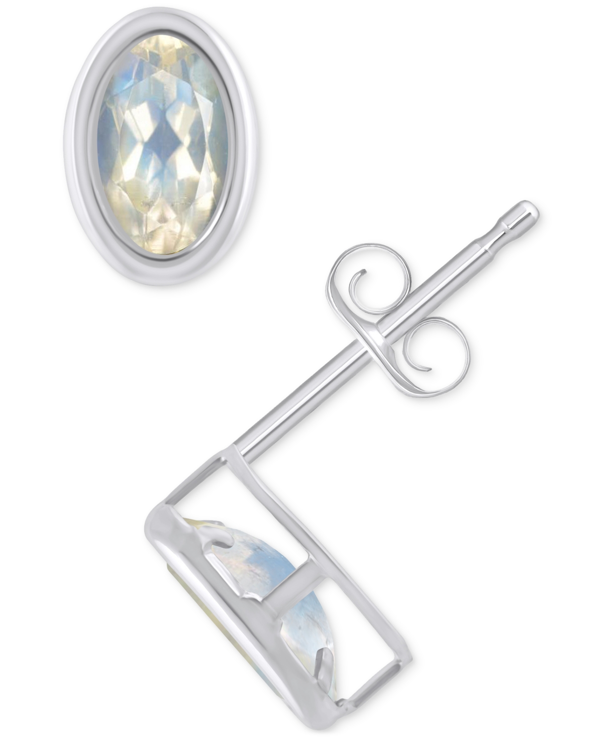 Click here for Macys Created Sapphire Oval Stud Earrings (1-1/2 c... prices