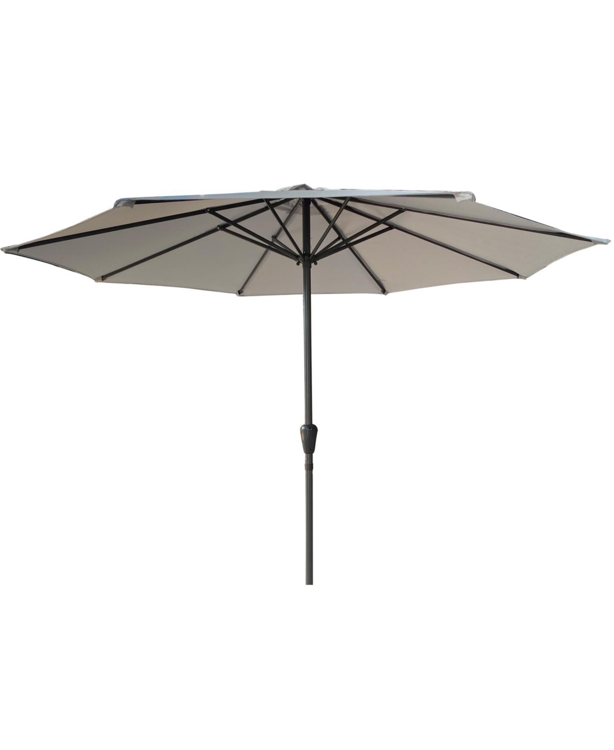 Click here for 9 Aluminum Patio Umbrella - Tilt & Crank - Gray -... prices