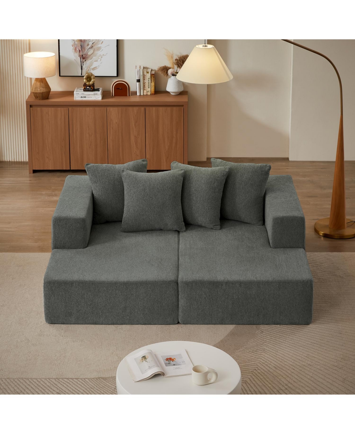 Click here for Streamdale Plush Chenille Sectional Sofa with Mode... prices