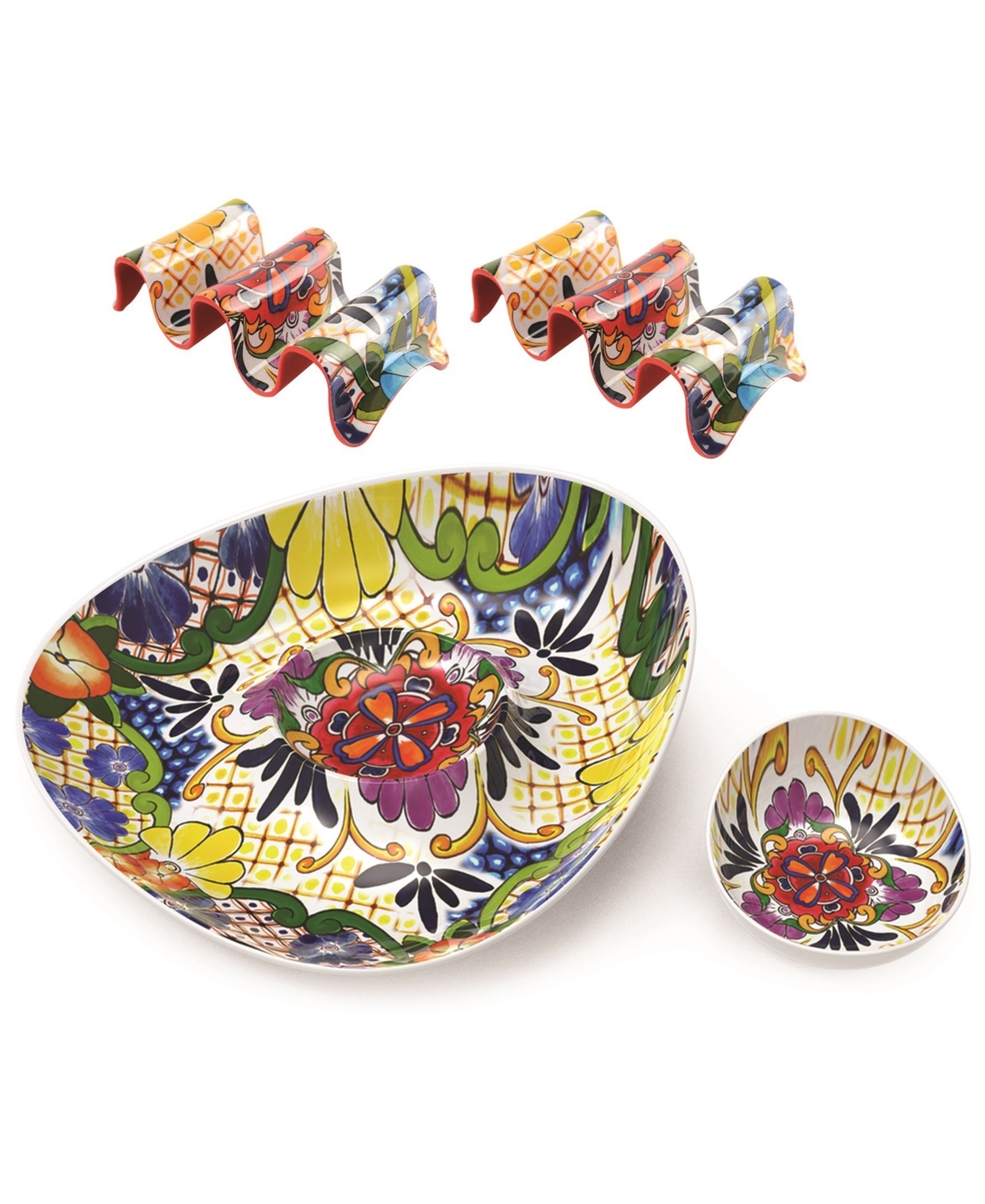 Click here for Prepara 4-Piece Multi Taco Holder + Chip and Dip B... prices