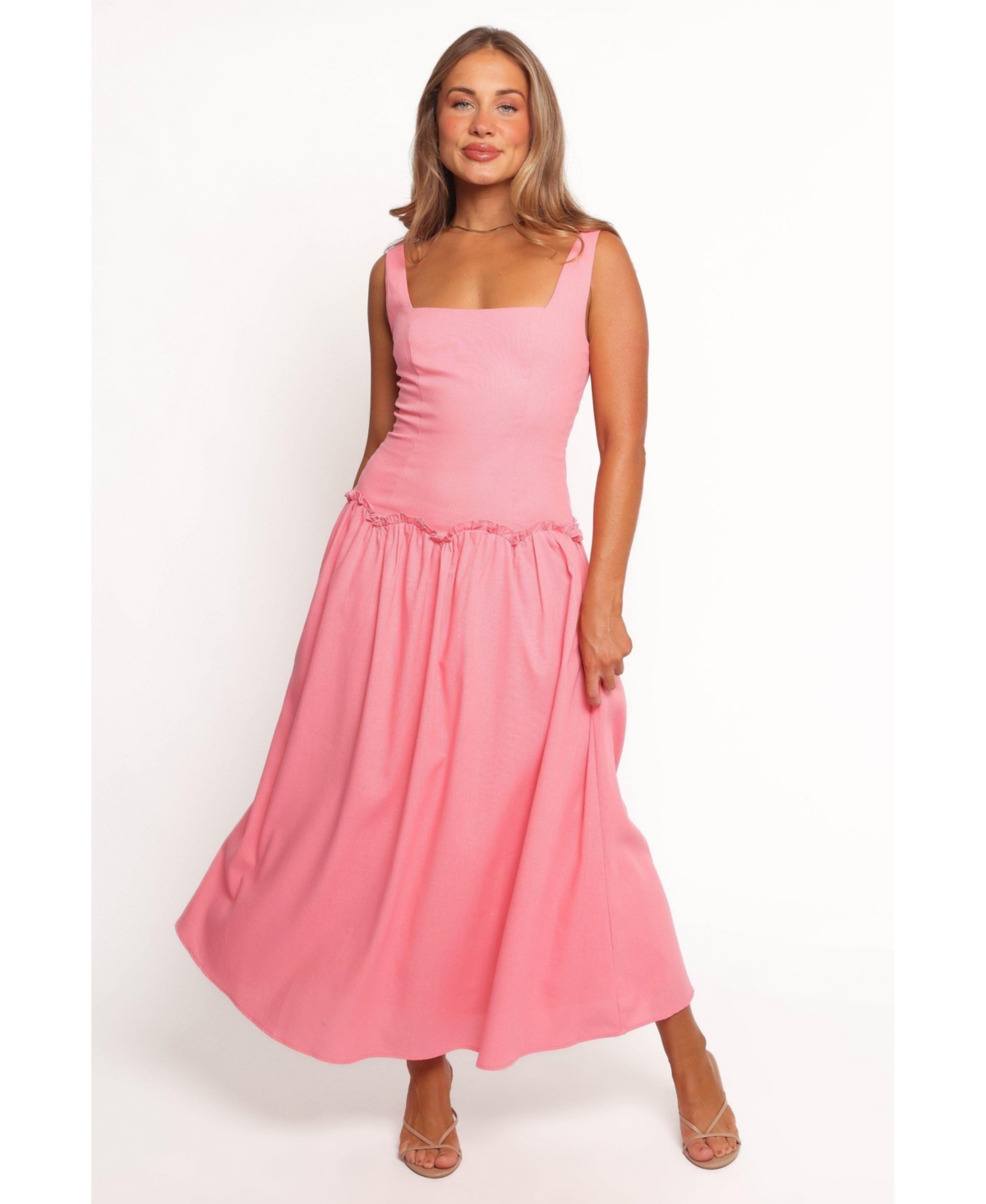 Click here for Petal and Pup Womens Clover Midi Dress - Pink prices