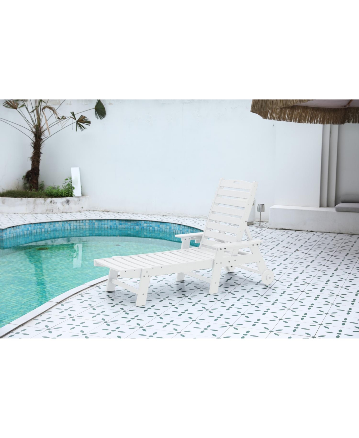 Click here for Outdoor Chaise Lounge Chair with Wheels & Cup Hold... prices