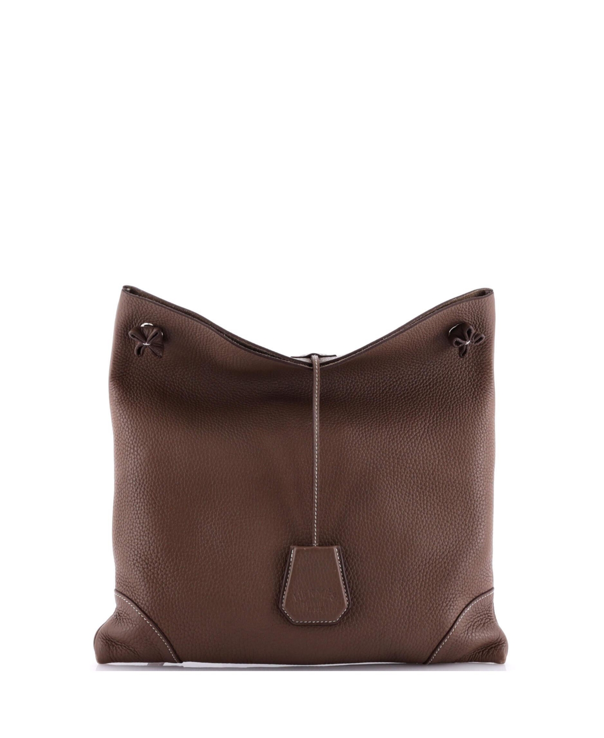 Click here for Pre-Owned Hermes Pm Silky City Bag Clemence - Brow... prices