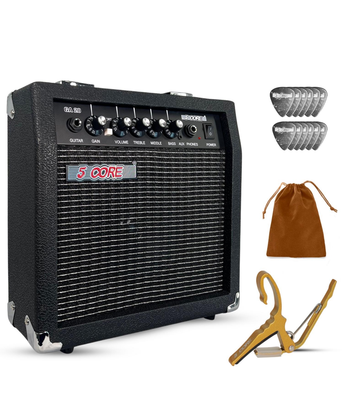 Click here for 5 Core Guitar Amp 20W Electric Portable Mini Ampli... prices