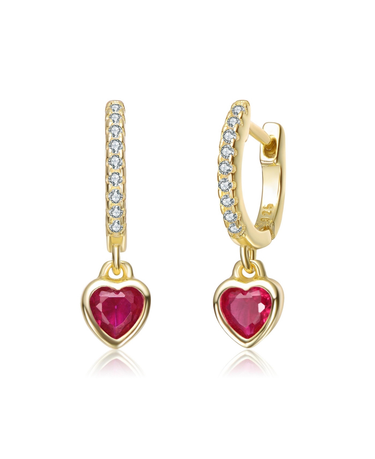 Click here for Kids 14K Gold Plated Colored Heart Cubic Zirconia... prices