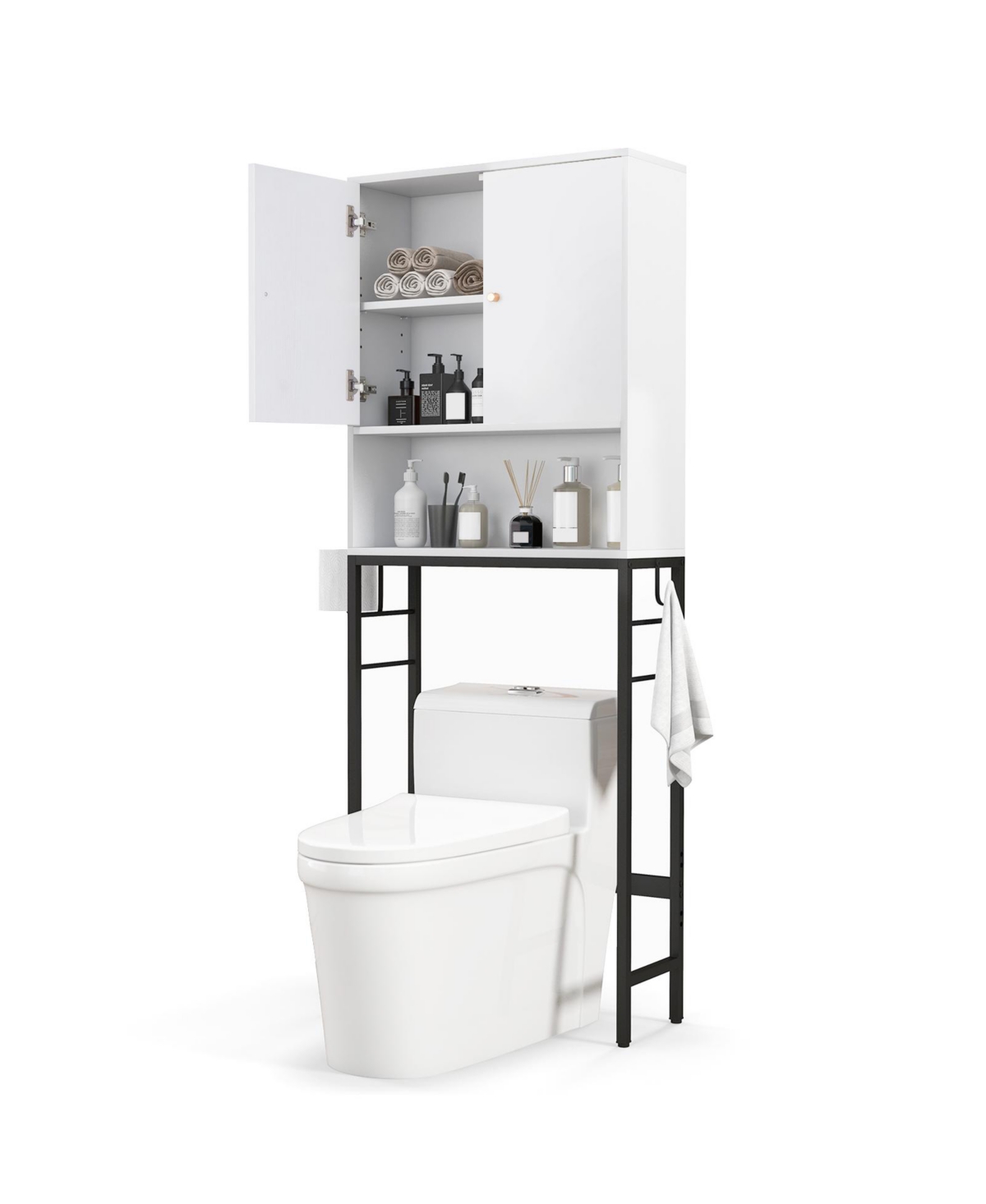 Click here for Over The Toilet Storage Cabinet with 2 Doors and A... prices