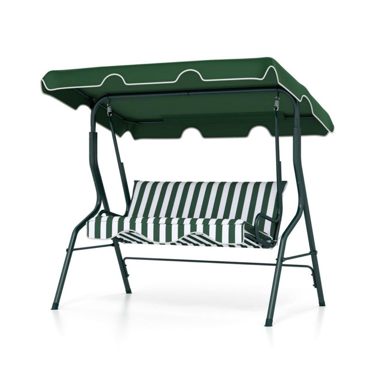 Click here for 3 Seat Outdoor Patio Canopy Porch Swing with Cushi... prices