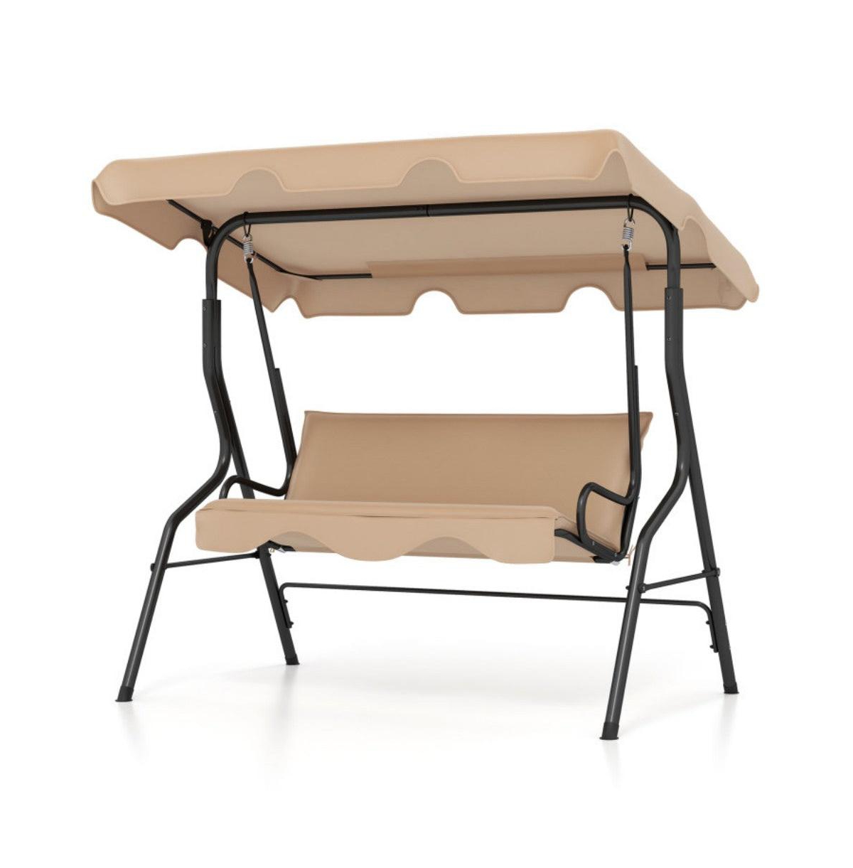 Click here for 3 Seat Outdoor Patio Canopy Porch Swing with Cushi... prices