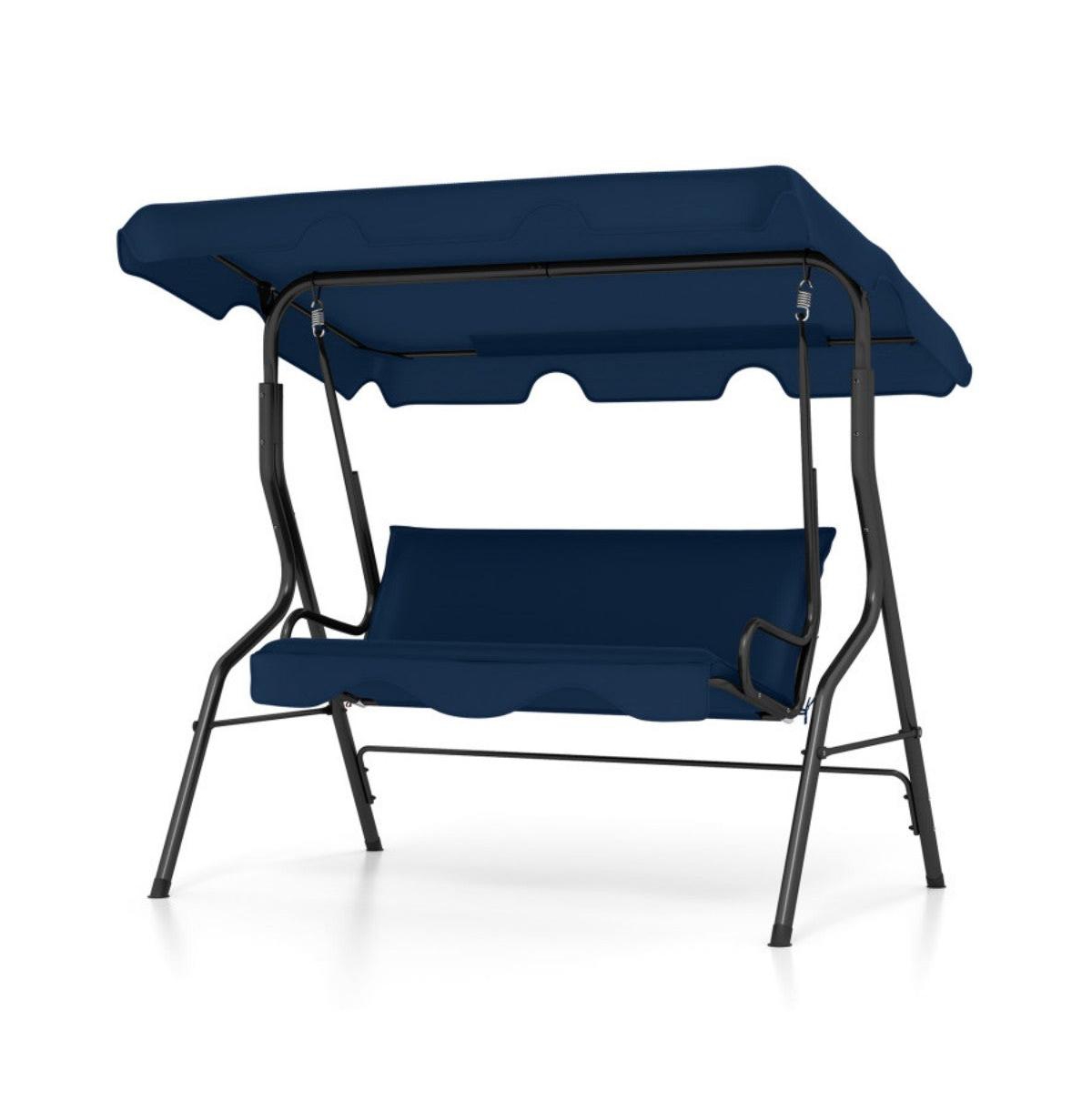 Click here for 3 Seat Outdoor Patio Canopy Porch Swing with Cushi... prices