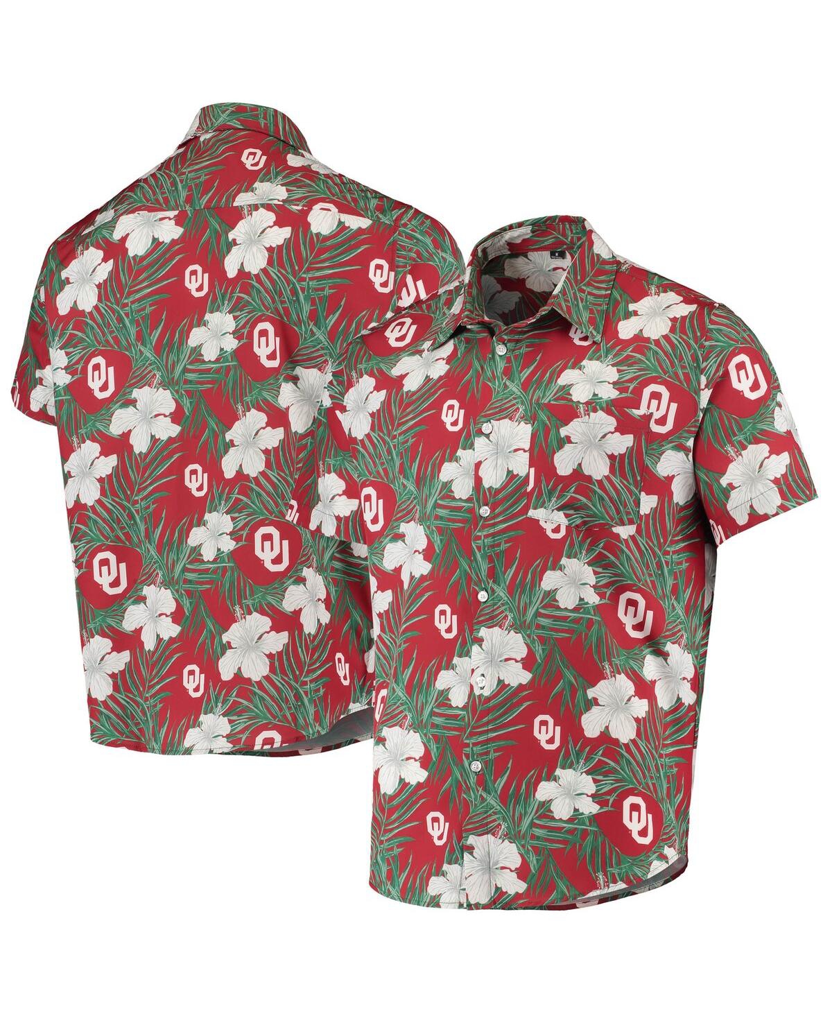 Click here for Foco Mens Crimson Oklahoma Sooners Floral Button-U... prices