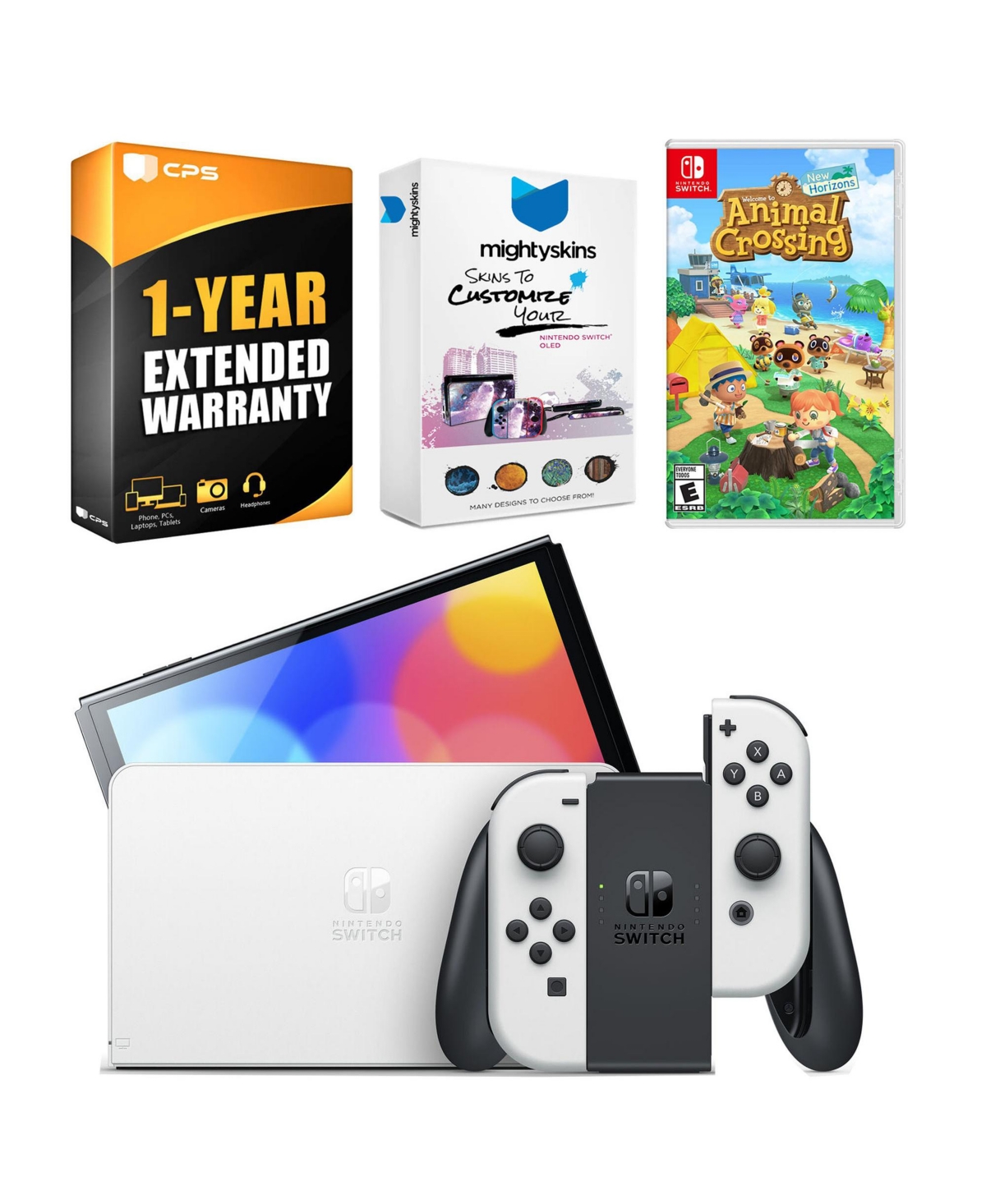 Click here for Nintendo Switch White Oled Console with Animal Cro... prices