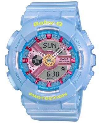 Baby-G Women's Analog-Digital Blue Strap Watch 46x43mm BA110CA-2A - Macy's