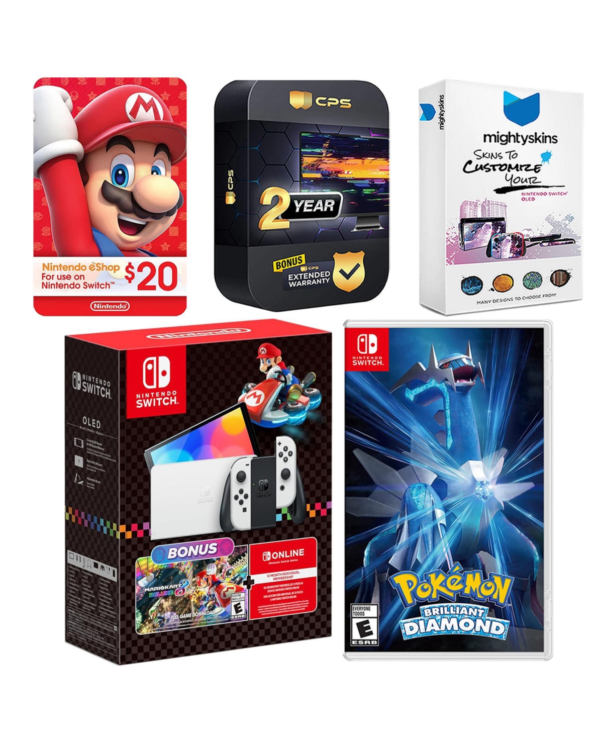 Click here for Nintendo Switch Oled Console Mario Kart 8 Bundle w... prices