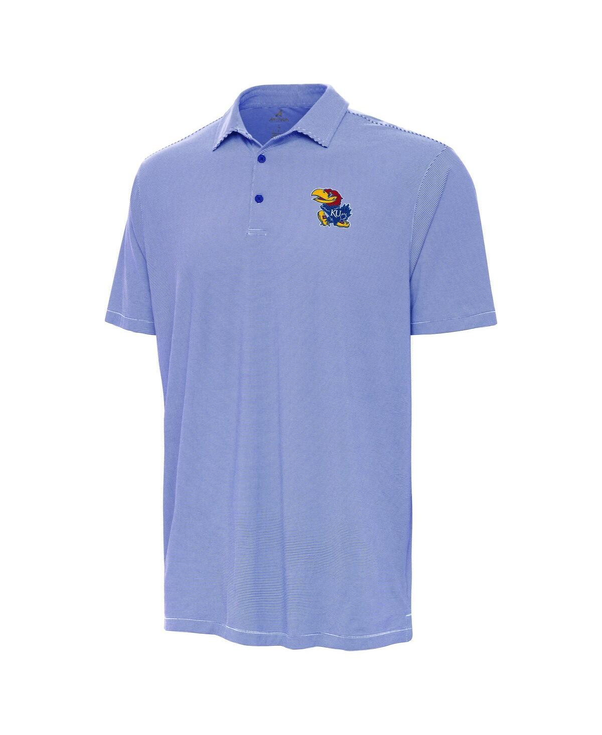 Click here for Antigua Mens Royal/White Kansas Jayhawks Twine Pol... prices