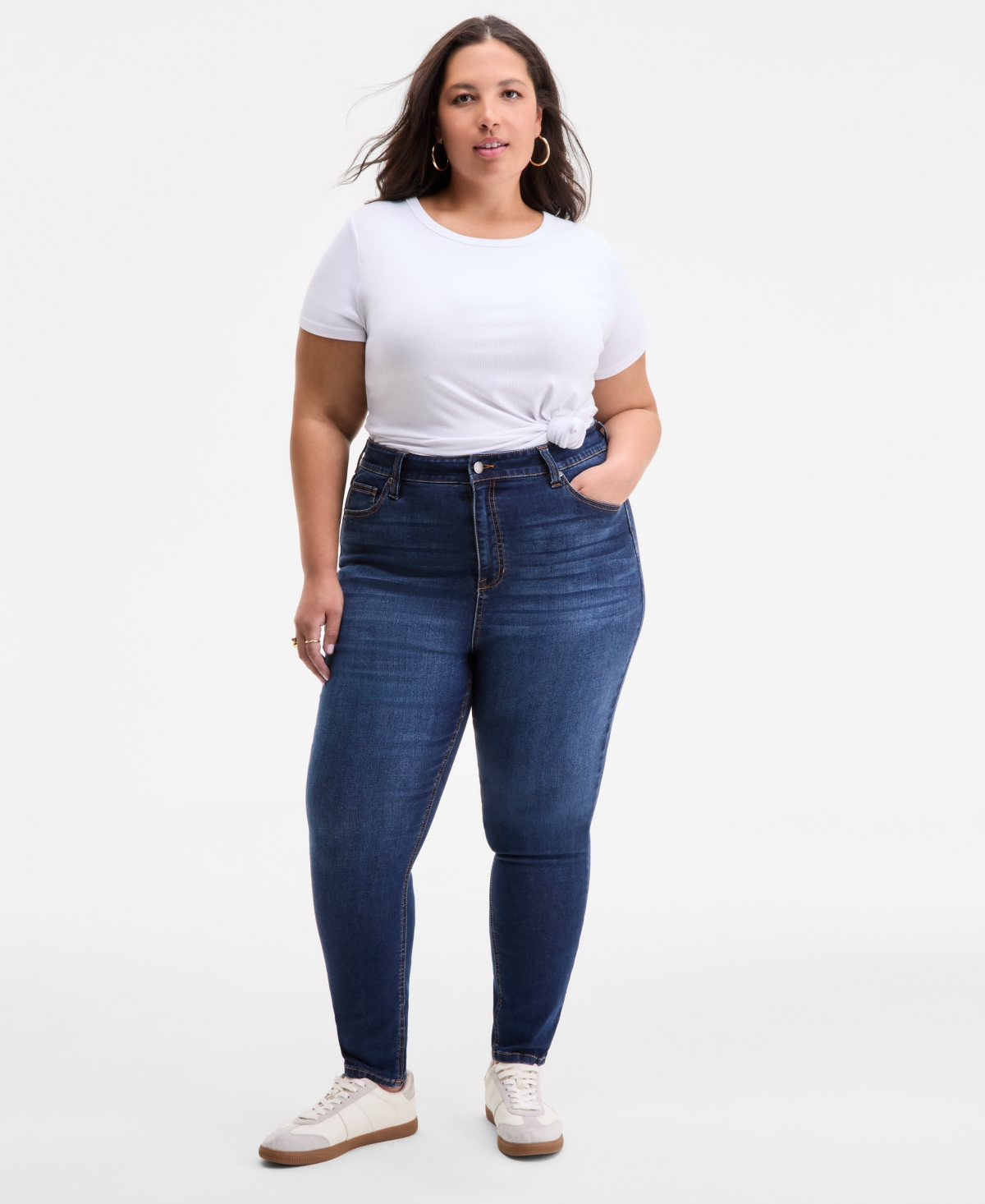 Click here for On 34th Trendy Plus Size High-Rise Skinny Ankle Je... prices