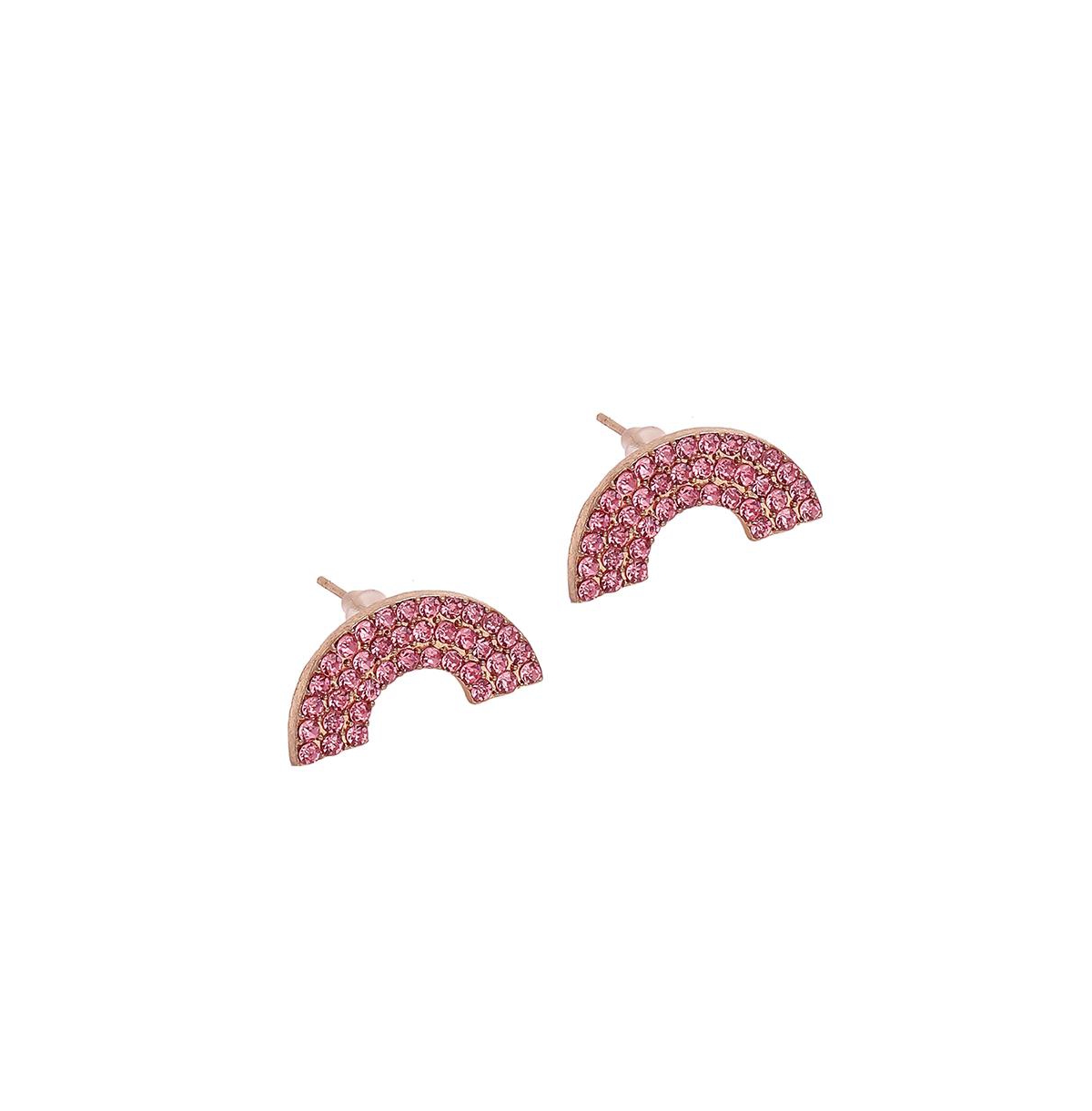 Click here for Sohi Womens Semi Stud Earrings - Pink prices