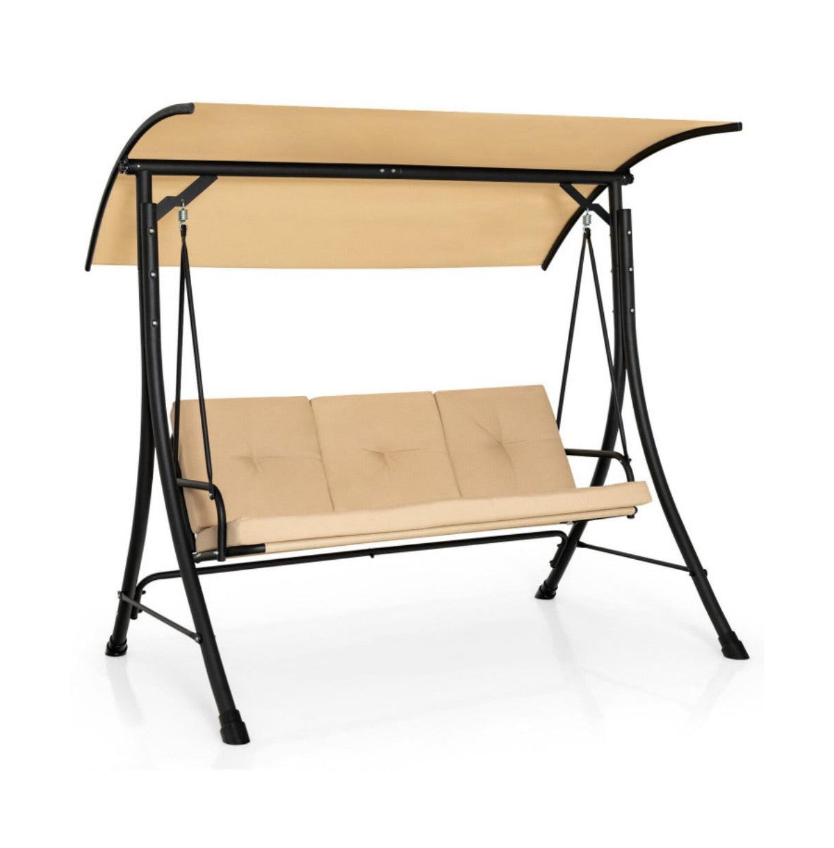 Click here for 3-Seat Outdoor Porch Swing with Adjustable Canopy... prices