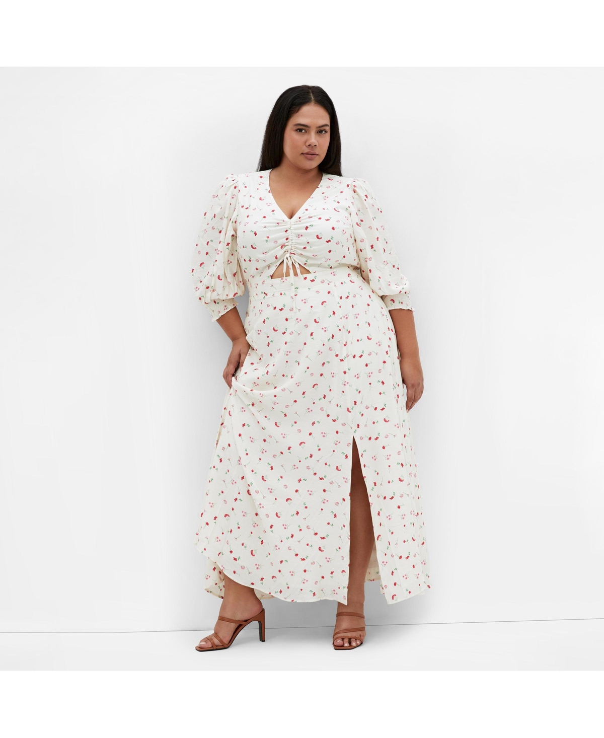 Click here for City Chic Plus Size Jolene Print Maxi Dress - Ivor... prices