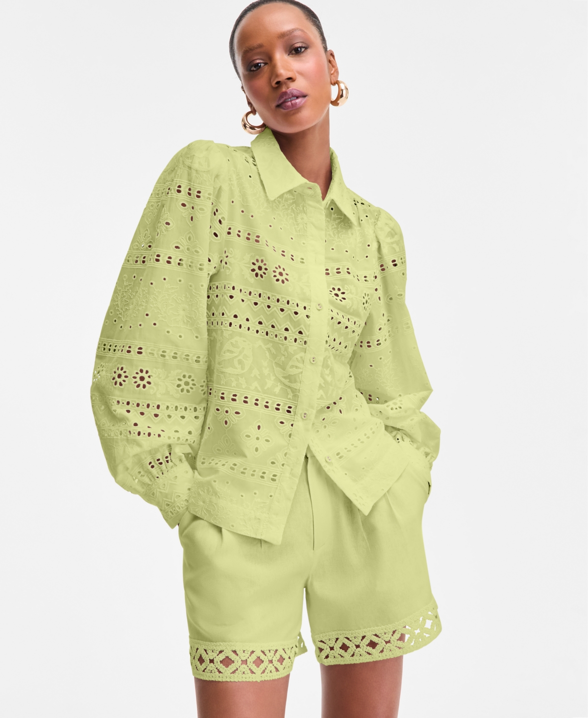 Click here for I.n.c. International Concepts Womens Cotton Eyelet... prices