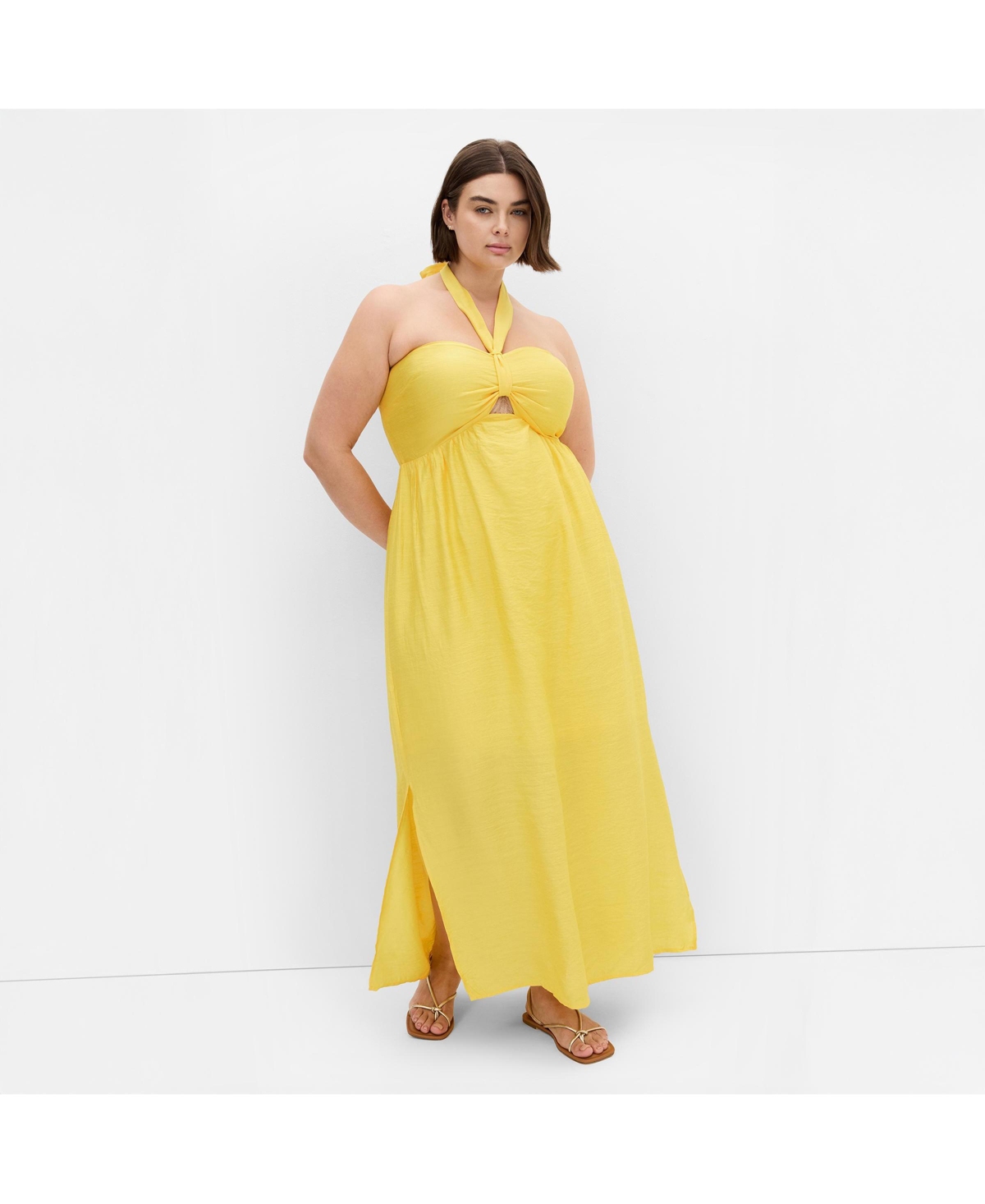 Click here for City Chic Plus Size Serene Peta Maxi Dress - Sunsh... prices