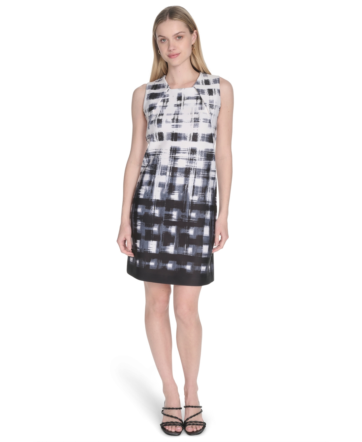 Click here for Calvin Klein Womens Sleeveless Sheath Dress - Blac... prices