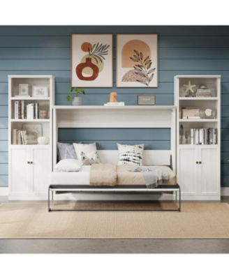 Click here for Full Size Horizontal Murphy Bed With 2 Side Cabine... prices