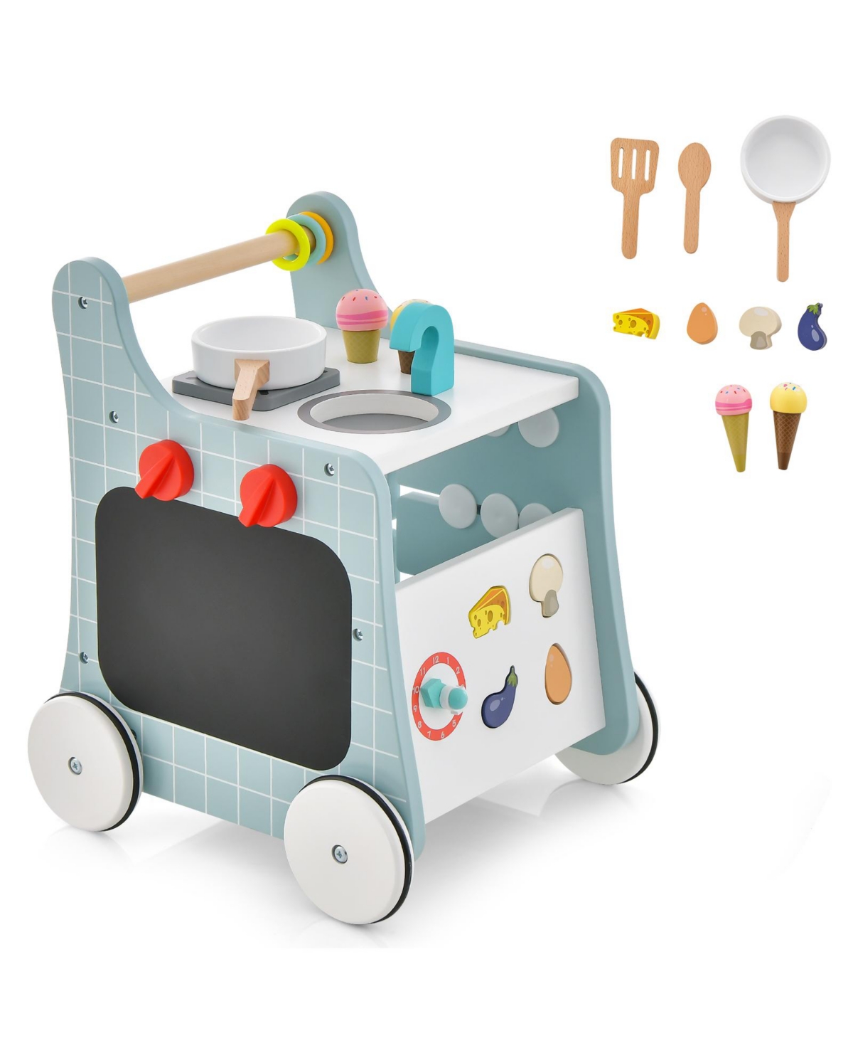 Click here for Slickblue 6-in-1 baby push walker with Play Kitche... prices