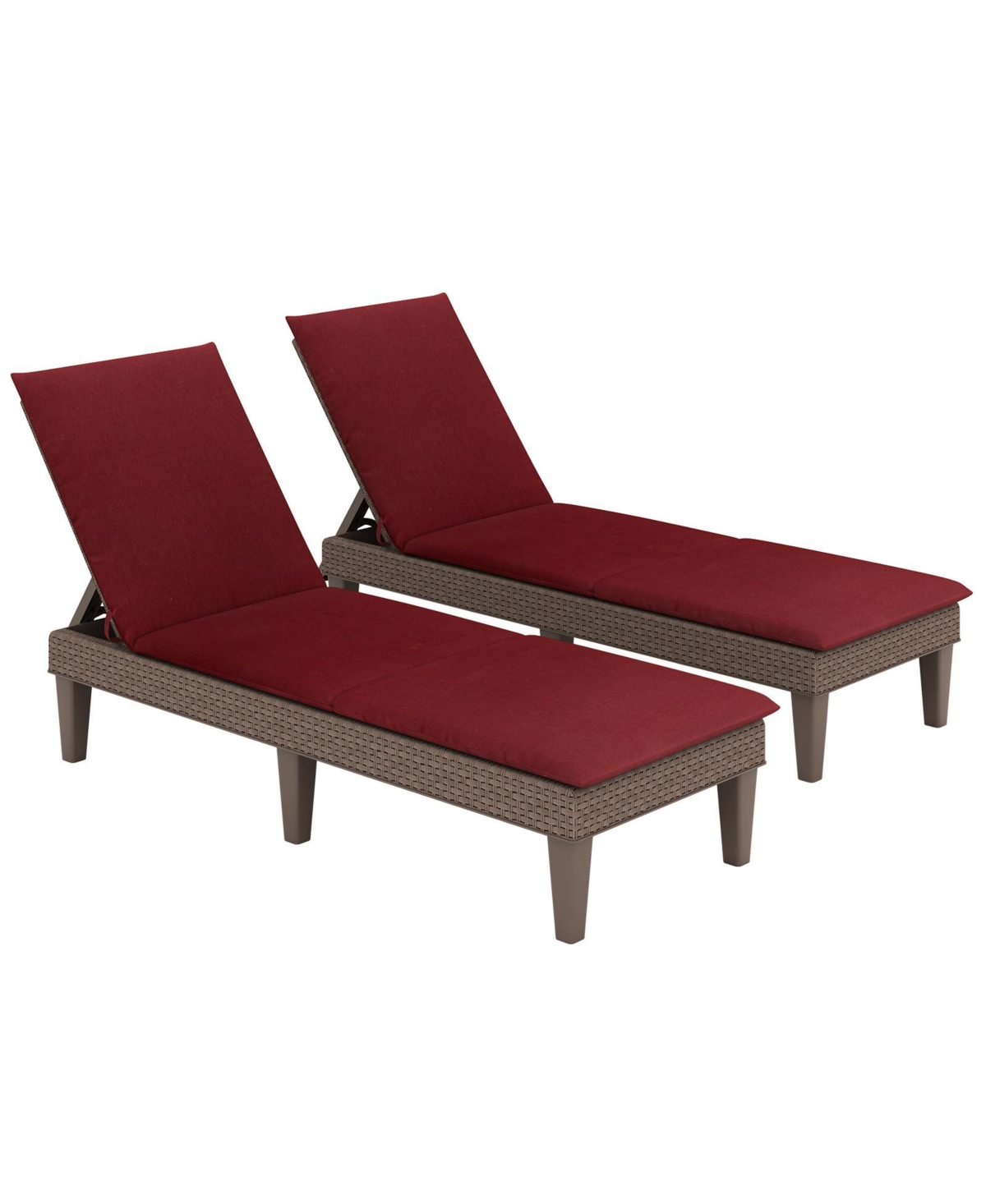 Click here for Gymax 2PCS Patio Lounge Chair Recliner Chair w/ 3-... prices