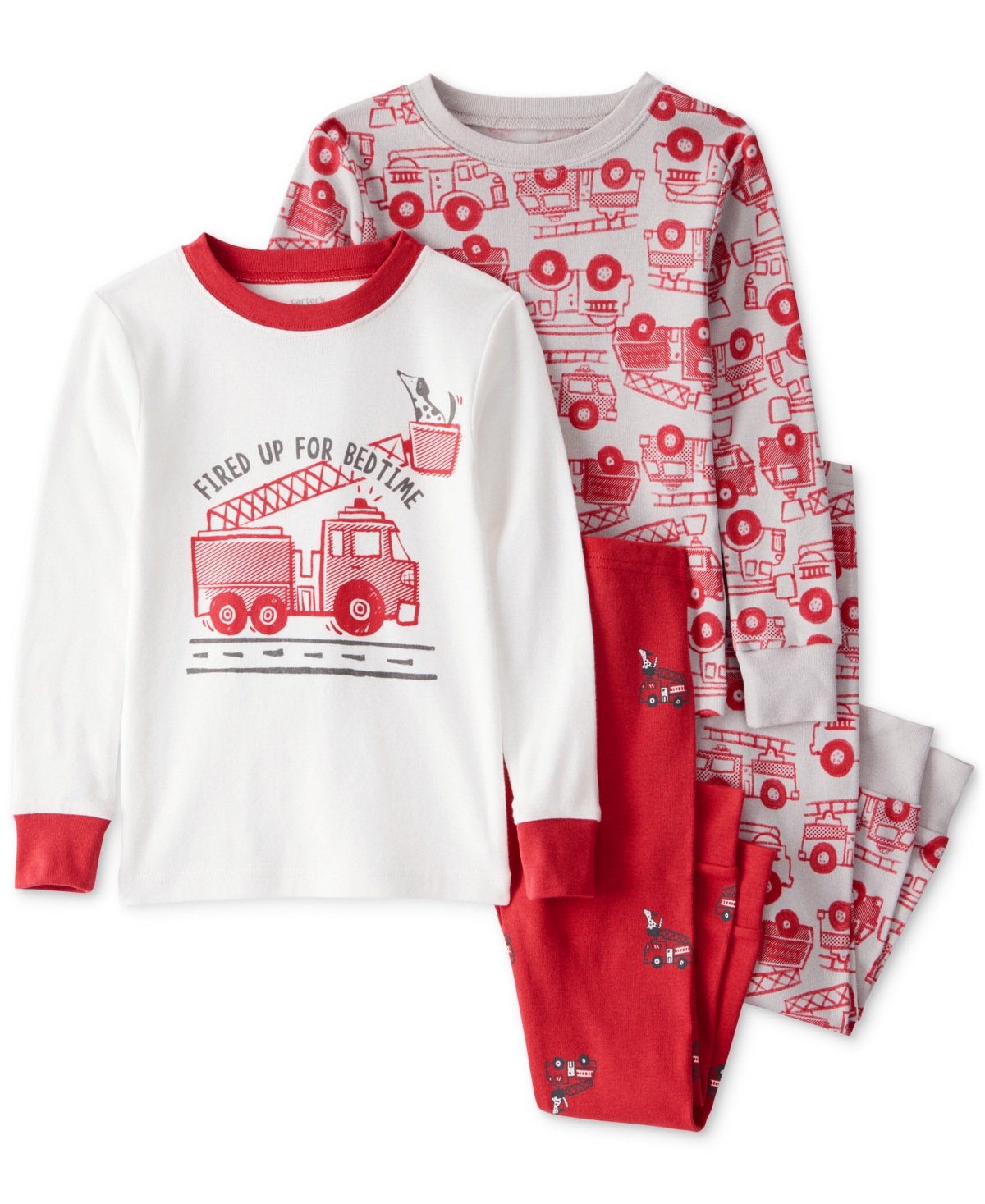 Click here for Carters Toddler Boys Firetruck-Print Snug-Fit Cott... prices
