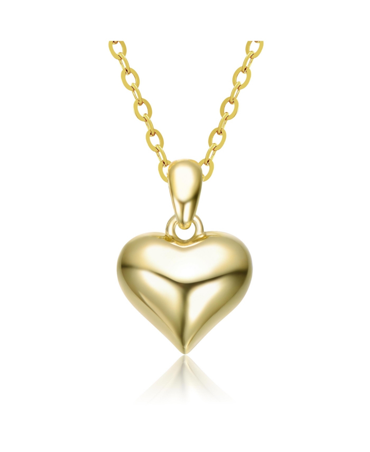 Click here for 14K Gold Plated Sleek Heart Pendant Necklace - Gol... prices