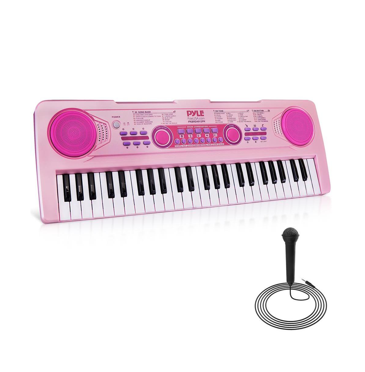 Click here for Pyle Kids Pink 49-Key Light-Up Karaoke Piano Keybo... prices
