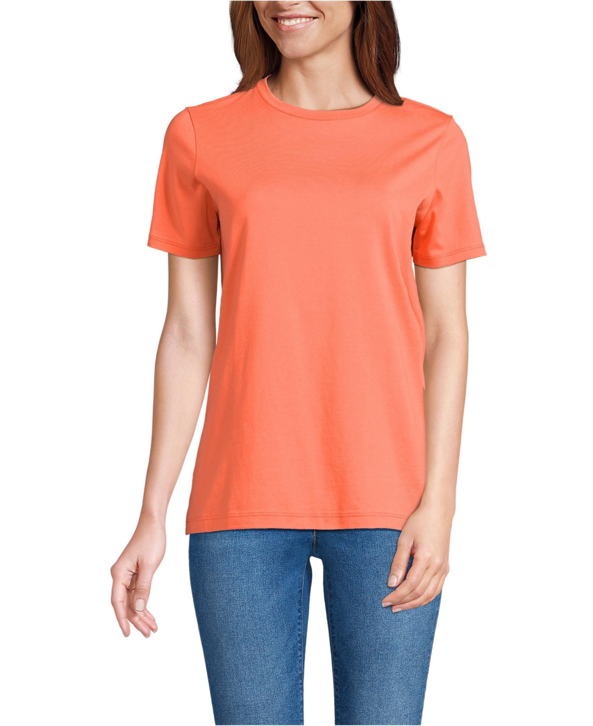 Click here for Lands End Womens Tall Relaxed Supima Cotton Crew N... prices