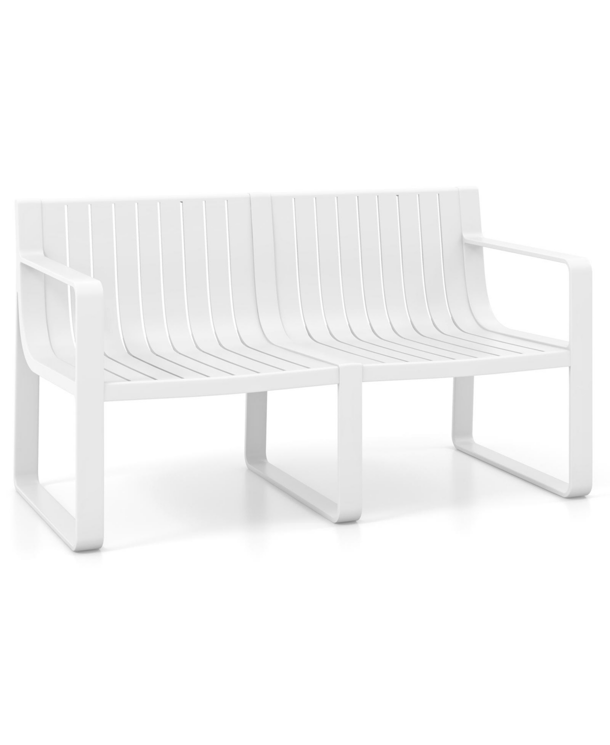 Click here for Weather-resistant Plastic 2-Person Bench with Curv... prices
