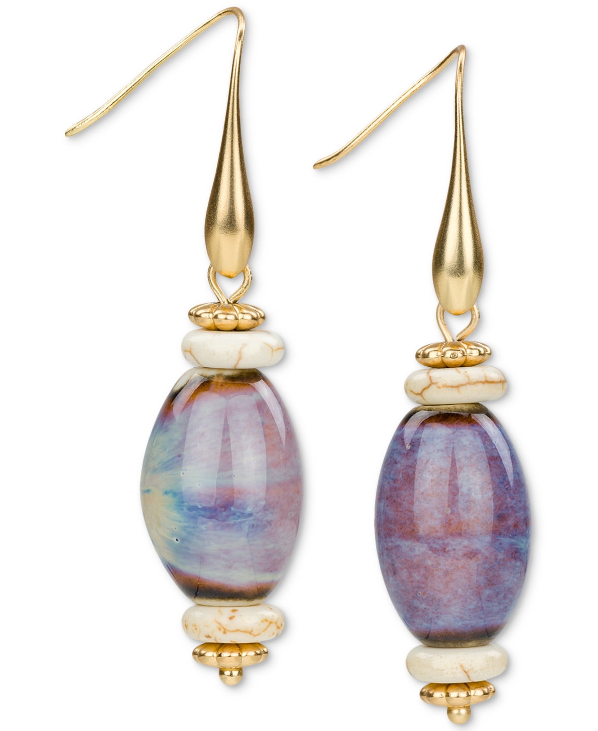 Click here for Patricia Nash Teal Ceramic Bead Drop Earrings - Ma... prices