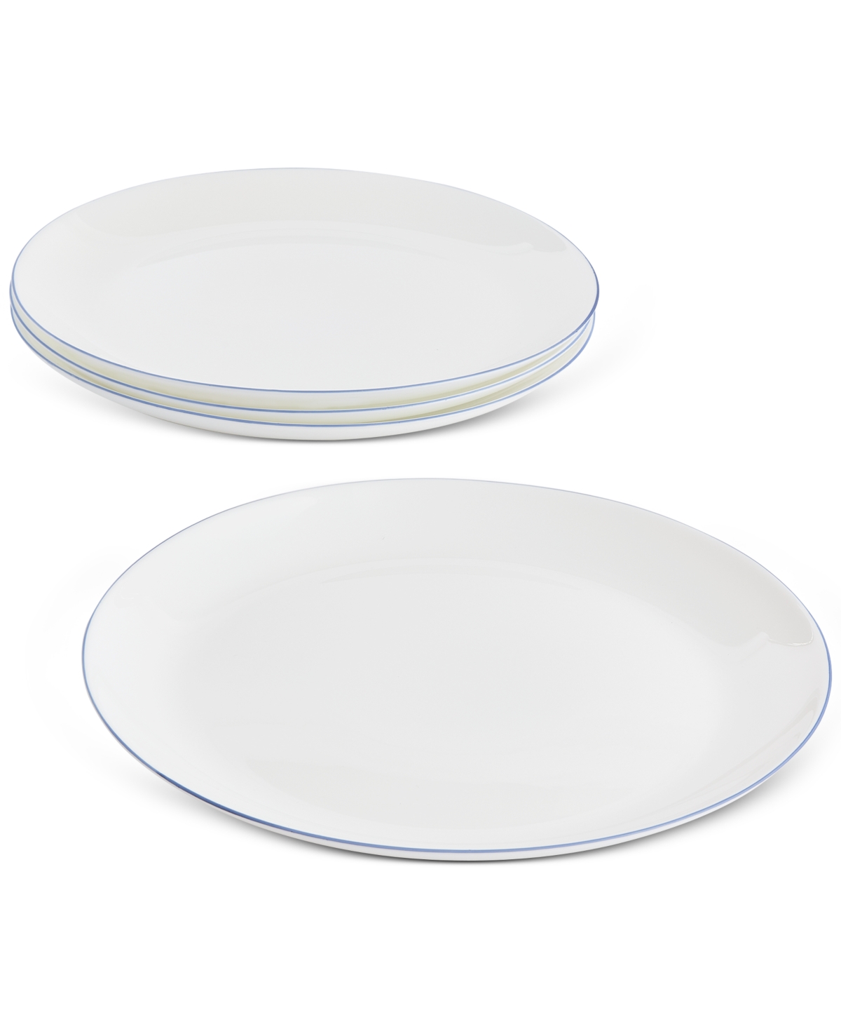 Click here for Arch Studio Opal Glass Blue Rim Dinner Plate  Set... prices