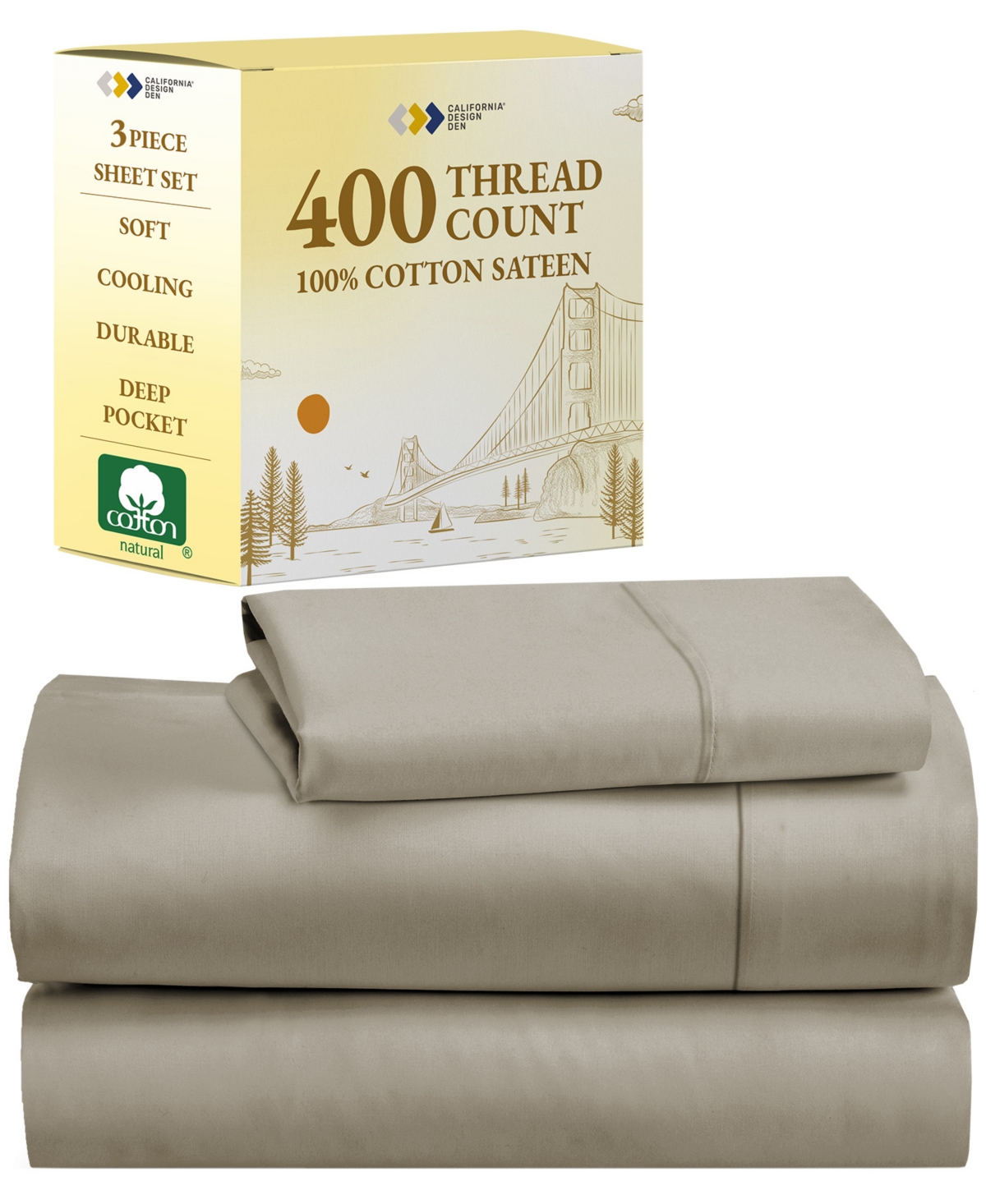 Click here for Soft Cotton Sheet Set - 400 Thread Count 100 Cotto... prices
