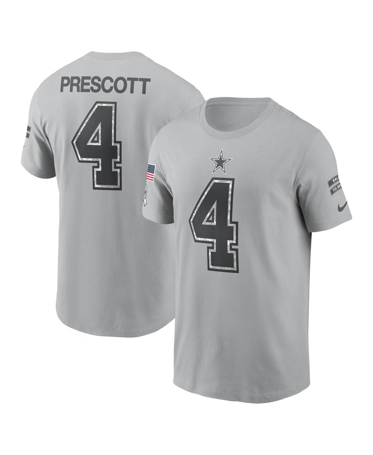 Click here for Nike Mens Dak Prescott Gray Dallas Cowboys 2024 Sa... prices