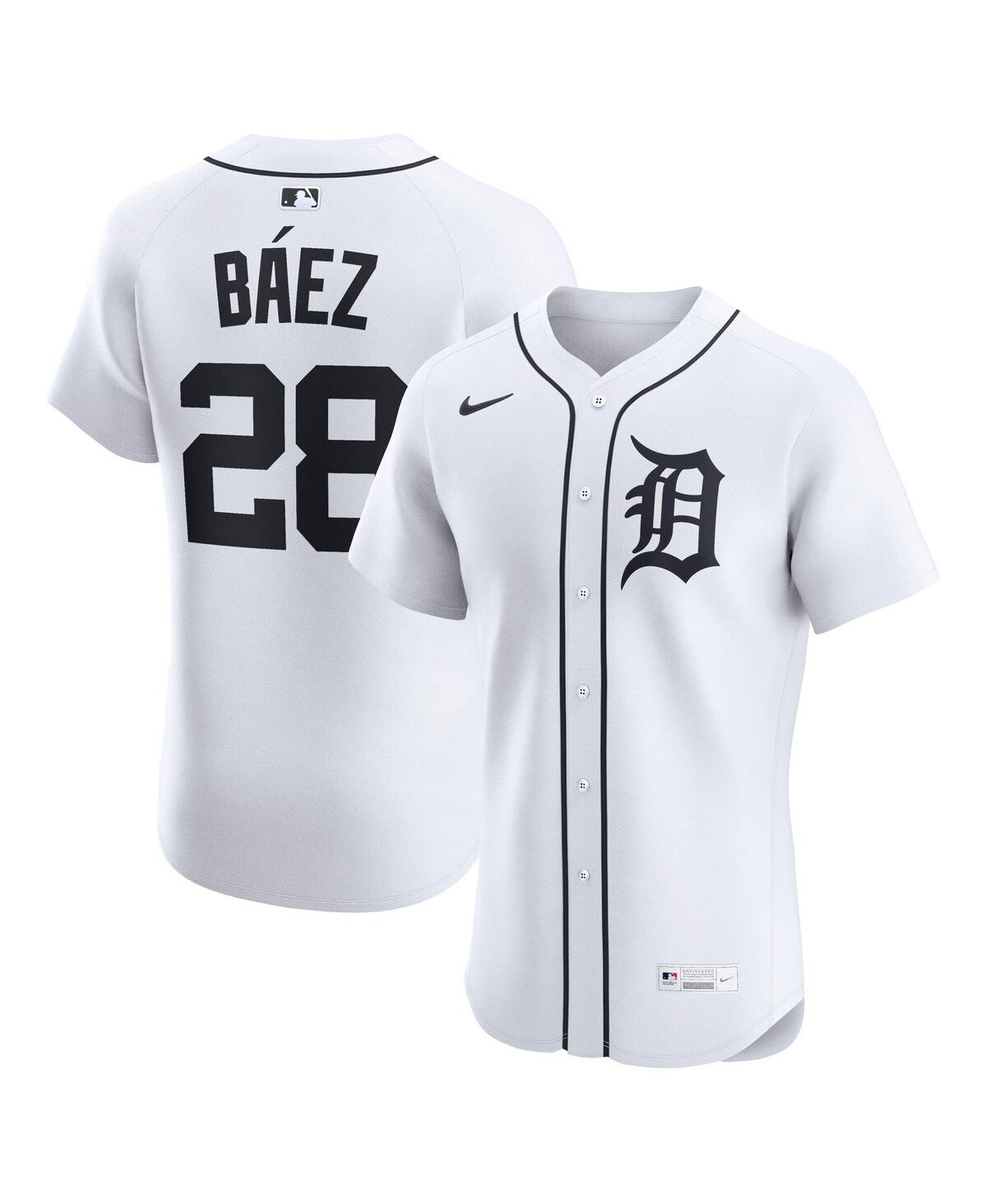Click here for Nike Mens Javier Baez White Detroit Tigers Home El... prices